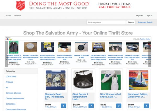 Salvation Army online auction site now live | Caring Magazine